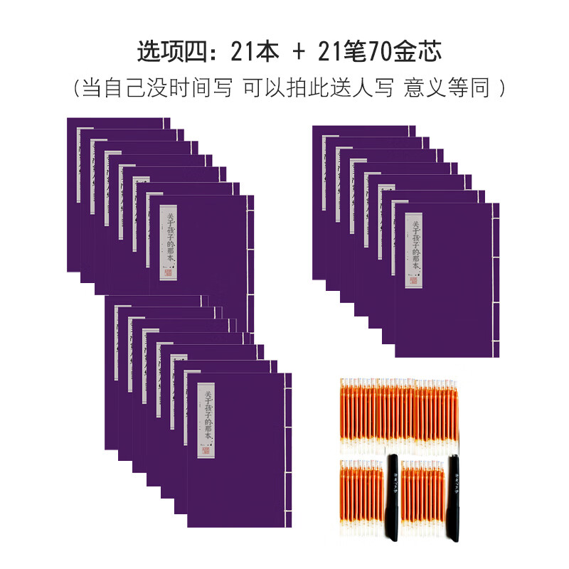 堕胎忏悔消孽长/寿护/诸童/子流产硬笔楷书纸间文房钢笔手抄本 21本+21笔70金芯(彻底专用)