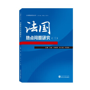 法国热点问题研究 王战,刘婧玥,孙小涵,叶剑如 武汉大学出版社 9787307228603