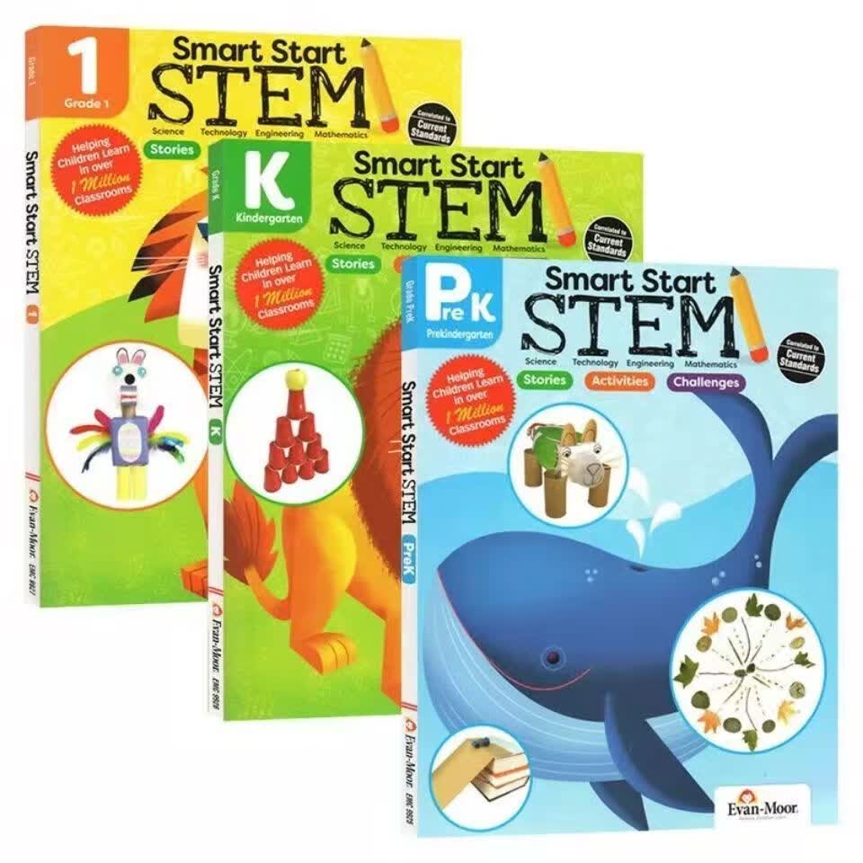 聪慧系列3册Evan-Moor Smart Start STEM Grade Prek-1