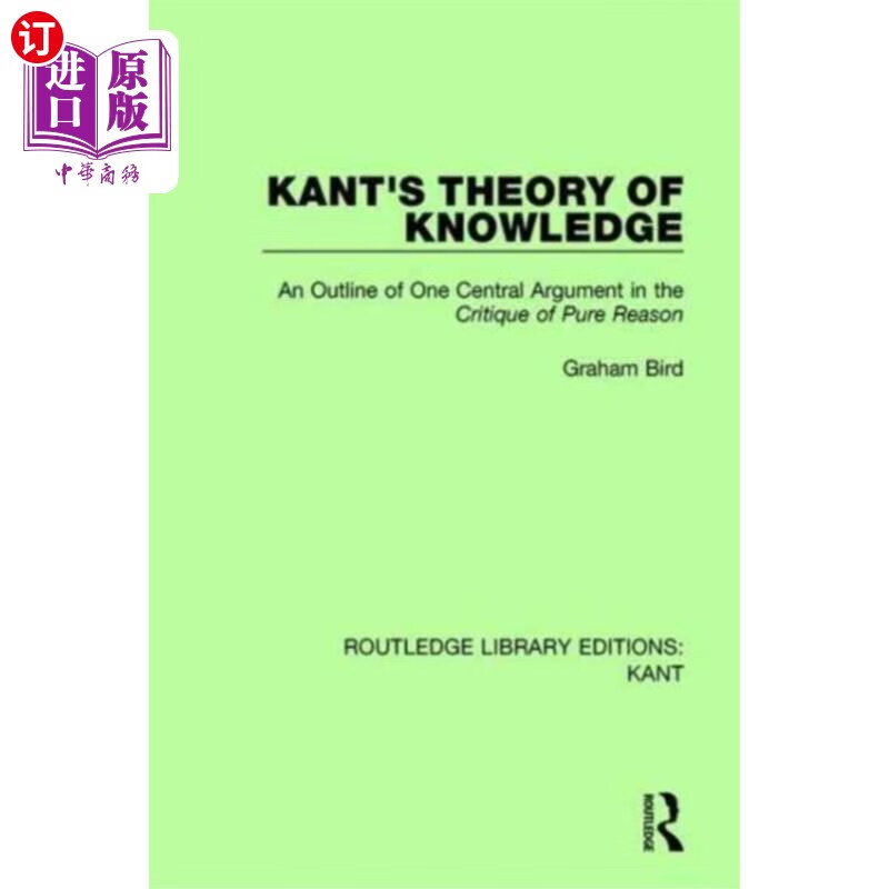 海外直订Kant's Theory of Knowledge 康德的认识论