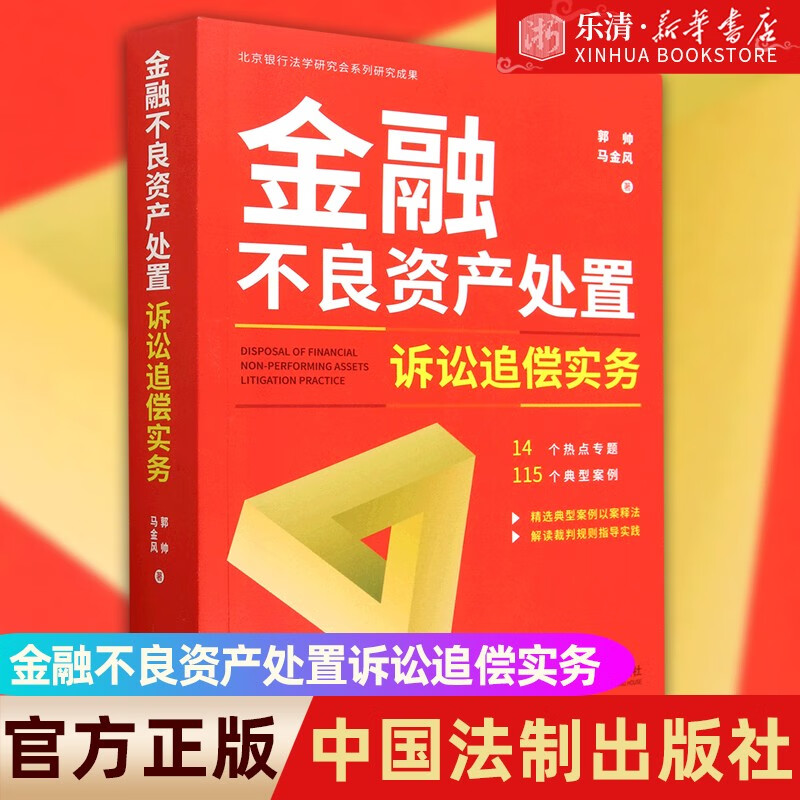 2023新书 金融不良资产处置诉讼追偿实务 郭帅 马金风 金融不良资产处置诉讼典型案例 裁判规则 法律实务 法制出版社