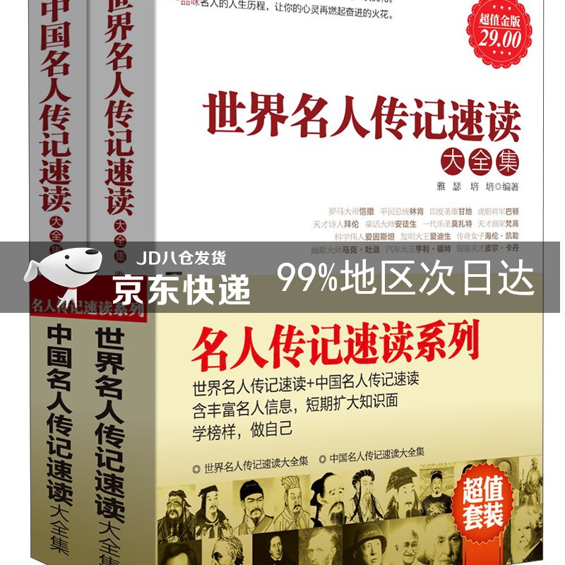 文学名家名著：名人传记速读系列（套装共2册）（超值金版）