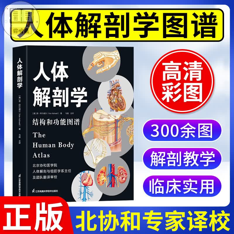 全新人体解剖学彩色结构和功能图谱解刨书籍实用教材医学类系统系解构造图鉴江苏凤凰科技出版社骨骼肌肉