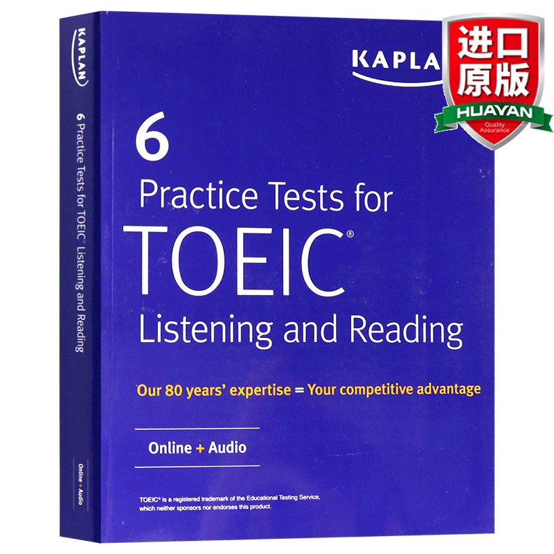 英文原版 卡普兰托业听力和阅读6套题 Kaplan Practice Tests for TOEIC 全英文版