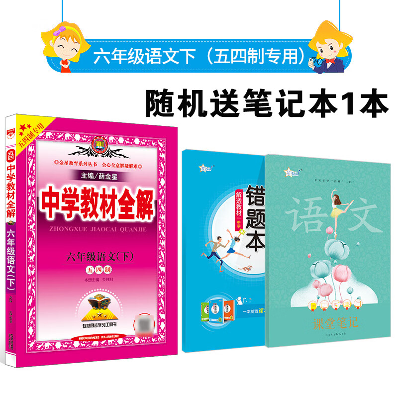 山东专版 6六年级语文数学英语 鲁教版五四制教材同步讲解中学教材全解初一六年级上下册语数英54制鲁教教材 六年级下册语文五四制人教