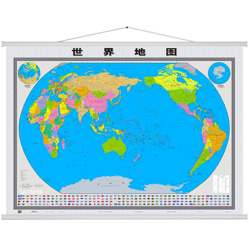 2022全新版世界地图挂图 约1.2米*0.9米 高清世界地图