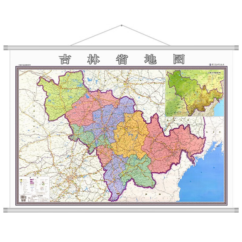 【加厚高清版】2023年 吉林省地图挂图 1.4米*1米 覆膜防水挂图