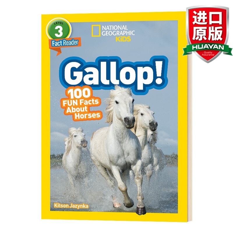 英文原版 美国国家地理分级阅读 关于马的100件有趣事实 National Geographic Readers level 3 Gallop! 全英文版