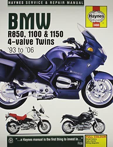BMW R850, 1100 & 1150 4-valve Twins (93 - 06) Haynes Repair Manual