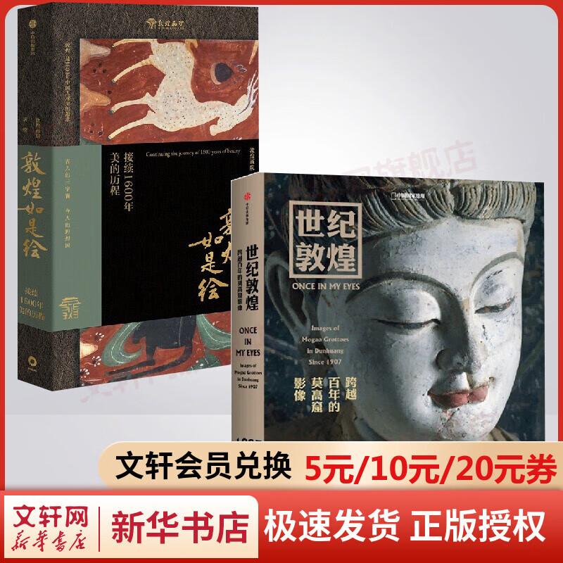 敦煌如是绘+世纪敦煌（套装2册）敦煌画院 等著 敦煌壁画与临摹传承人的故事 敦煌研究院文物摄影 莫高窟 中信出版社图书 图书