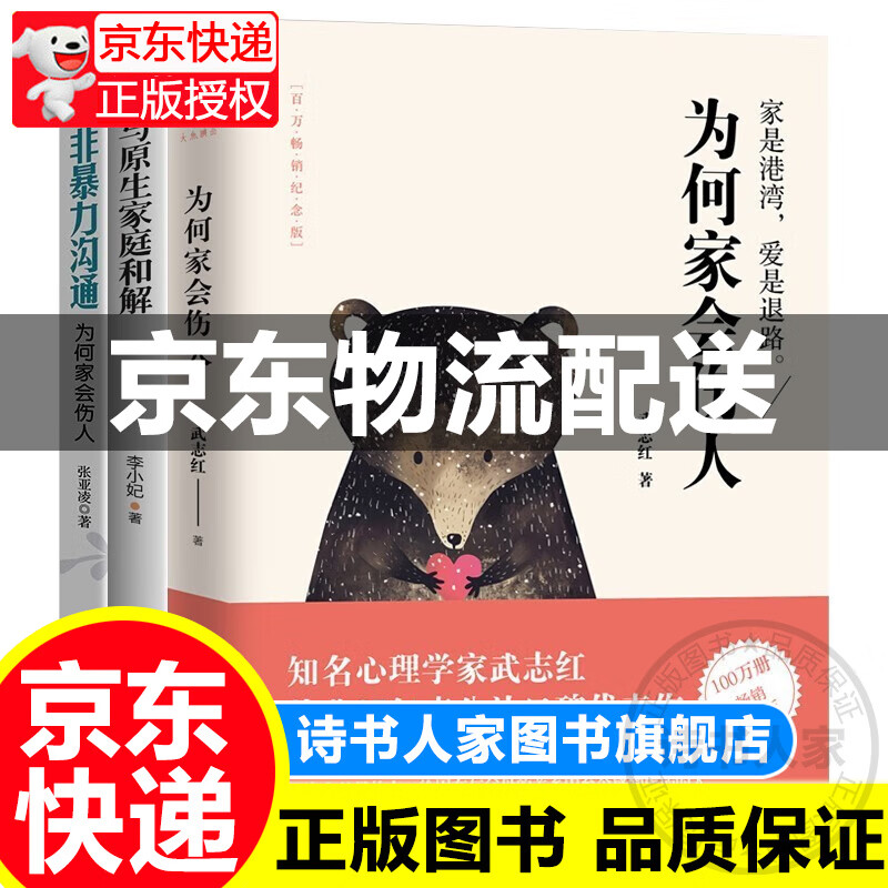 全套3册为何家会伤人 武志红+与原生家庭和解+非暴力沟通 深深触动和盖面千万人的心理疗愈书籍