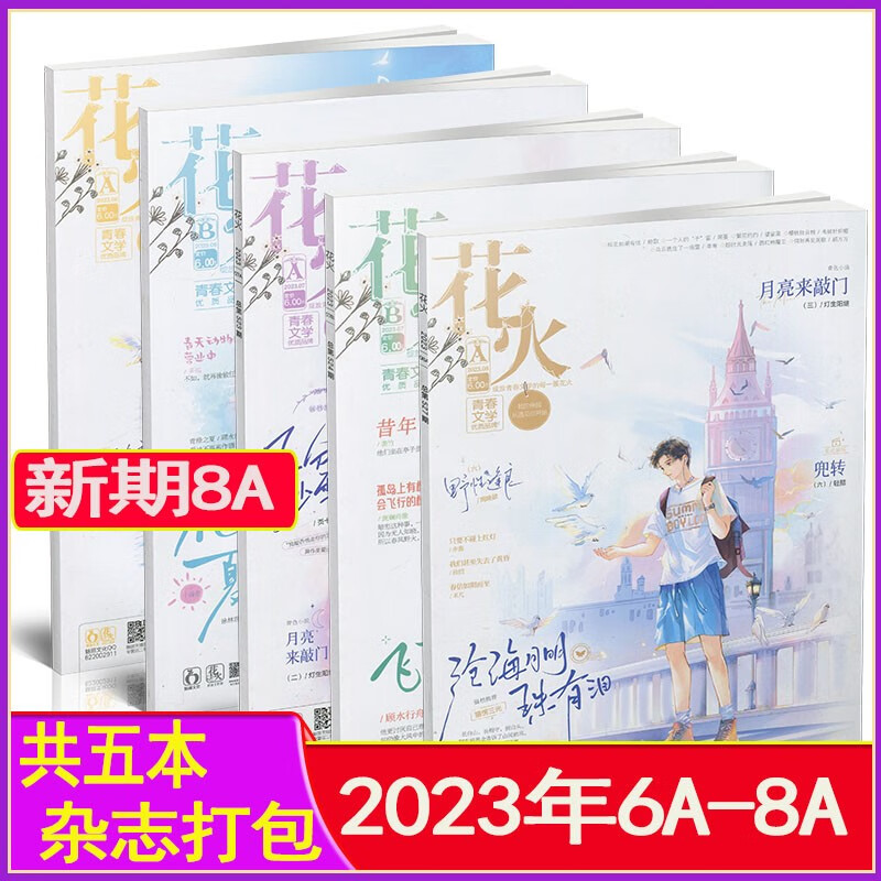 多种套装自选】花火杂志志2023年1A-8A打包（半年/全年订阅2024）2022过期刊魅丽花火系列锦色青春爱格女生言情校园文学都市小美好 新5本【2023年6A-8A】