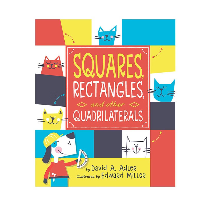 英文原版 Squares Rectangles 几何图形 数学概念认知启蒙绘本 David A. Adler .