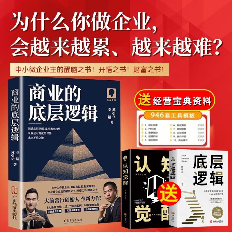 包发票 商业的底层逻辑 苏引华新作大脑营行2023年送给中小企业老板的礼物 苏引华书籍图书 送股权设计激励方案视频课程 商业底层逻辑（书籍）