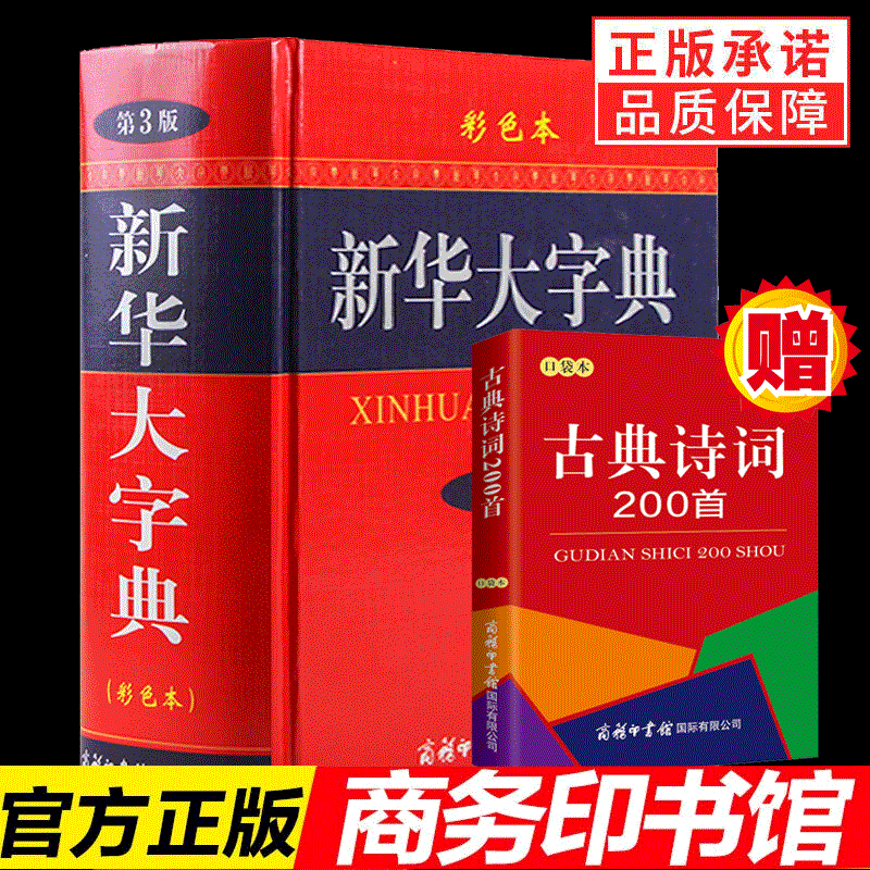 中华大字典赠送（口袋本） 商务印书馆康熙字词典生僻字字典大全工具书 初高中大小学生大本多全功能新华字典 新华大字典(第3版)【送口袋书】