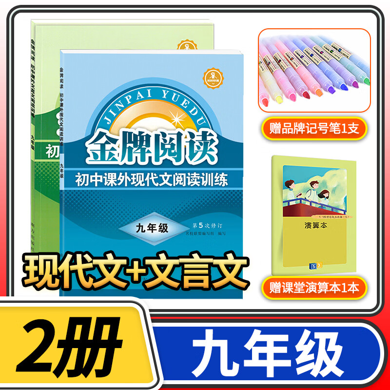 金牌阅读九年级初中课外文言文现代文能力型阅读指导与训练2册