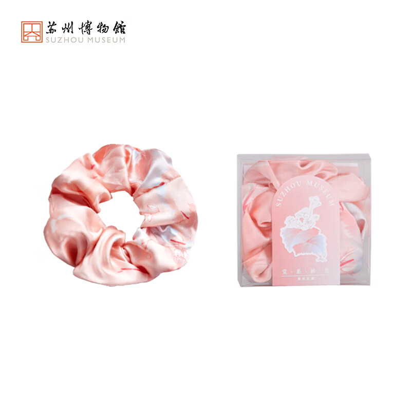 太湖雪联名真丝发圈发绳头绳100%桑蚕丝创意礼物送女友 棠系秋思真丝发圈