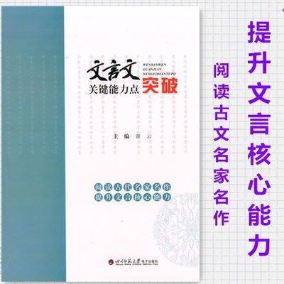2020文言文关键能力点突破阅读古文名家名作 文言文关键能力点突破 能力点突破