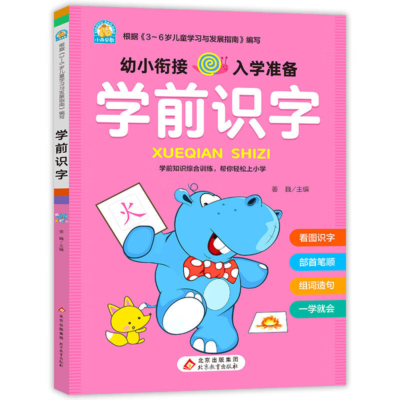 学前识字 适合3-6岁幼儿园 一年级 幼升小识字练习 学前知识综合大字护眼轻松上小学