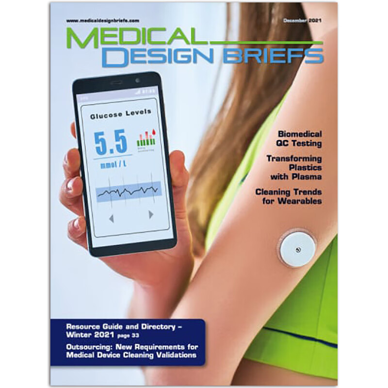 【单期可选】Medical Design Briefs 美国医疗设计摘要杂志 2020/2021年月 2021年12月刊