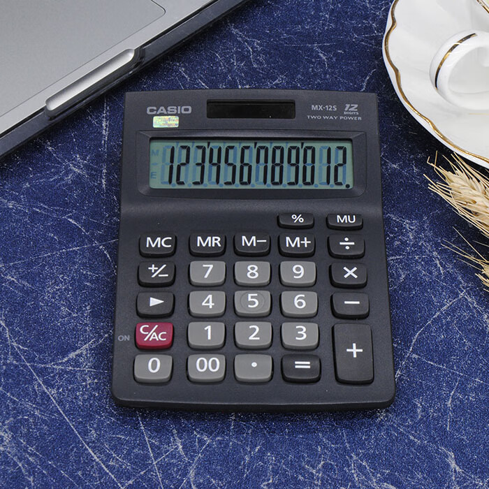 Casio卡西欧计算器大型显示屏太阳能GX MX DX-120S计算机12V 12S MX-12S小黑