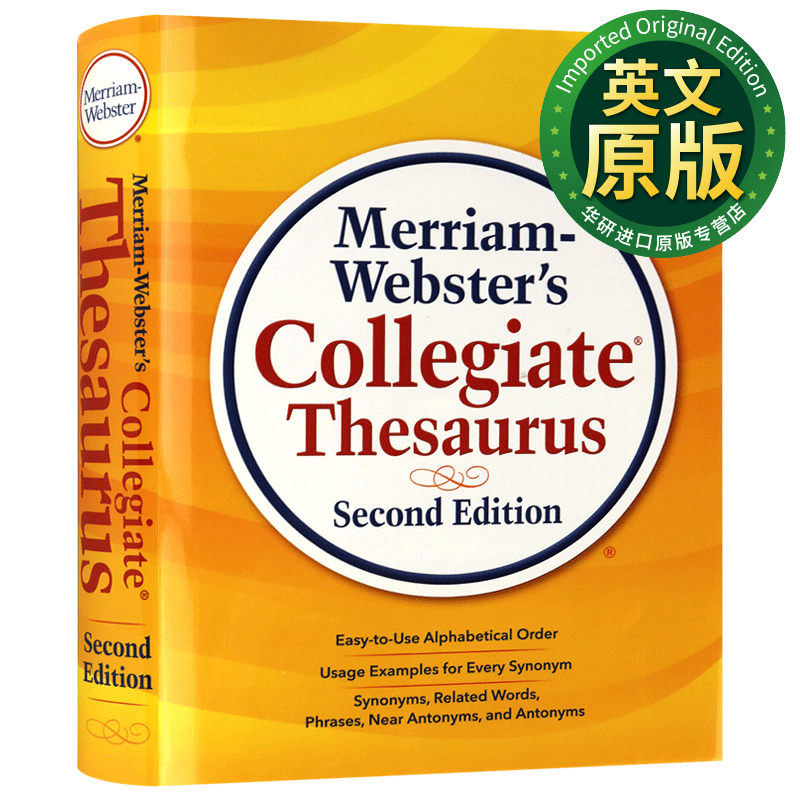 韦氏大学英语同义词词典 英文原版 Merriam-Webster's Collegiate Thesaurus, Newest Edition 英文版英英字典工具书 精装