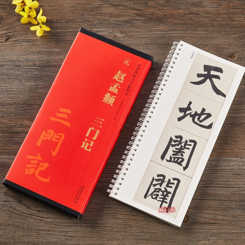 赵孟頫三门记字卡 全文楷书毛笔字帖 学生成人临摹帖练习古帖碑帖字卡 传世碑帖大字临摹卡 简体旁注原碑 安徽美术出版社