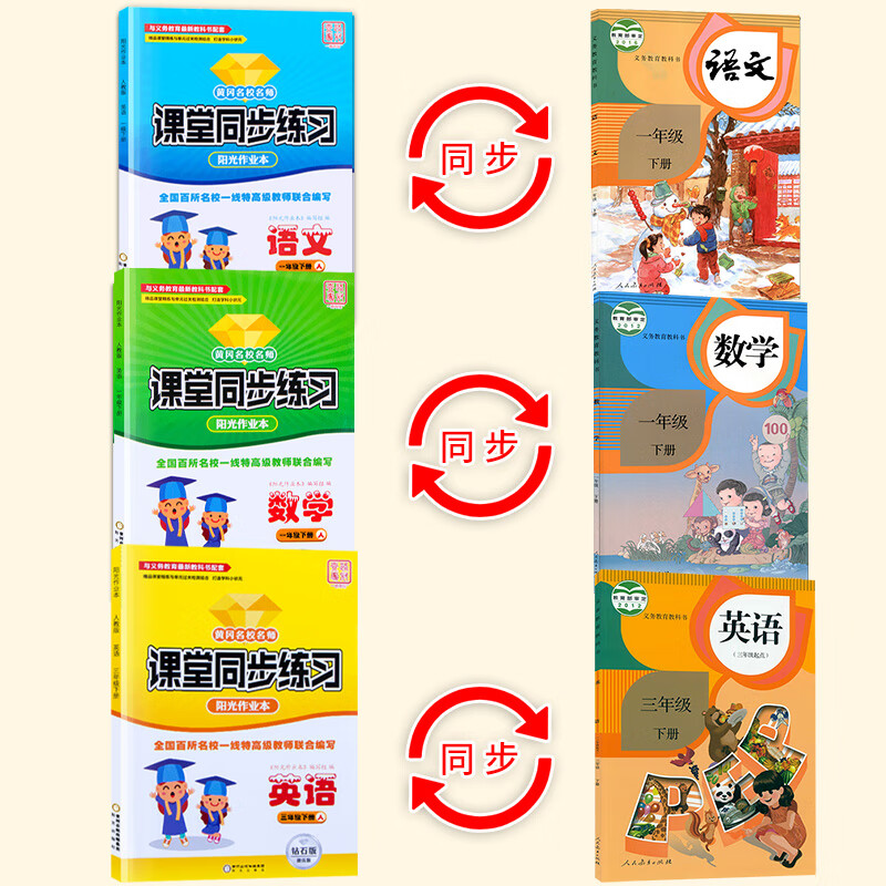 小学一二三年级四五六年级上册课堂同步练习册语文数学英语全套人教版名师课堂同步训练小学生123456年级黄岗 数学-人教版 一年级下