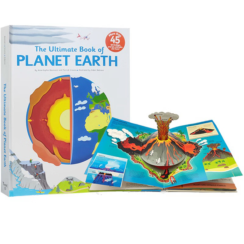 英文原版 The Ultimate Book of Space/steam/Animals 精装 立体机关操作书STEM启蒙科普绘本 Twirl 预售 地球 精装机关操作书