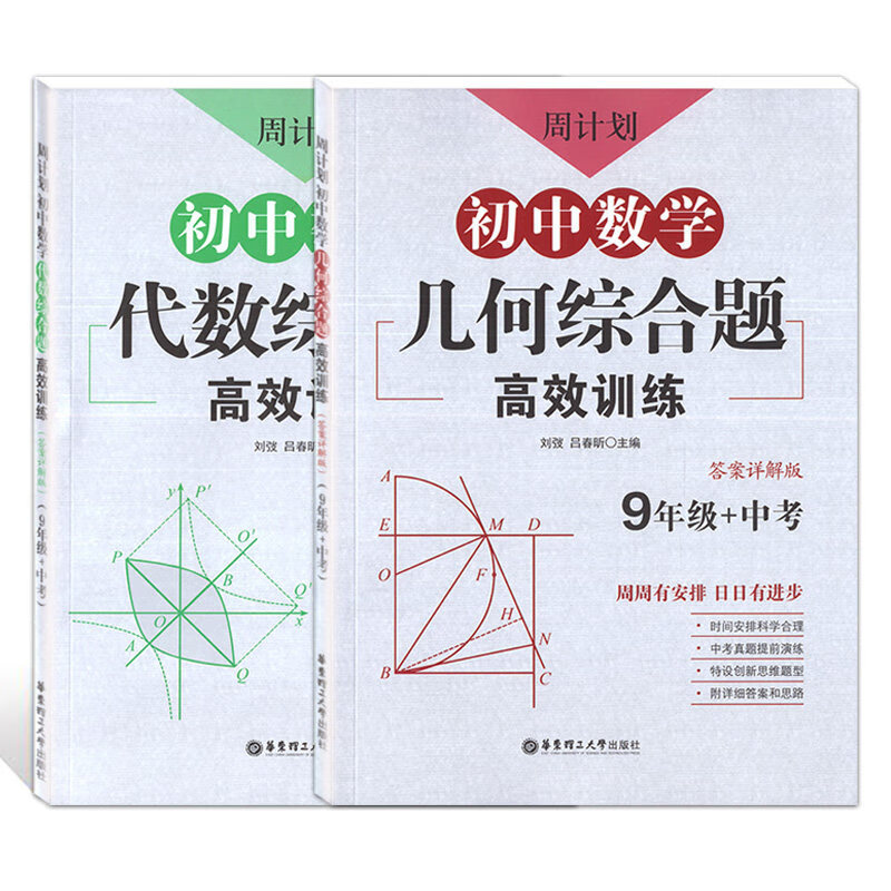 2022周计划初中数学计算题高效训练七年级计算题专项训练几何综合题八年级初一数学必刷题七年级上册九年级中 【数学2册】几何综合+代数综合 九年级/初中三年级