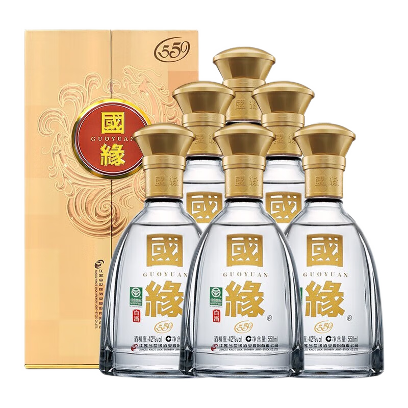 今世缘国缘对开整箱 商务迎宾酒 高端白酒 节日送礼 江苏名酒 42度 500mL 6瓶 整箱装，1590元—— 慢慢买比价网