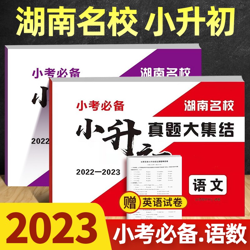 2022-2023年湖南省名校小升初真题大集结语文小学六年级毕业总复习升初一招生小考分班历年真题模拟 语文+数学