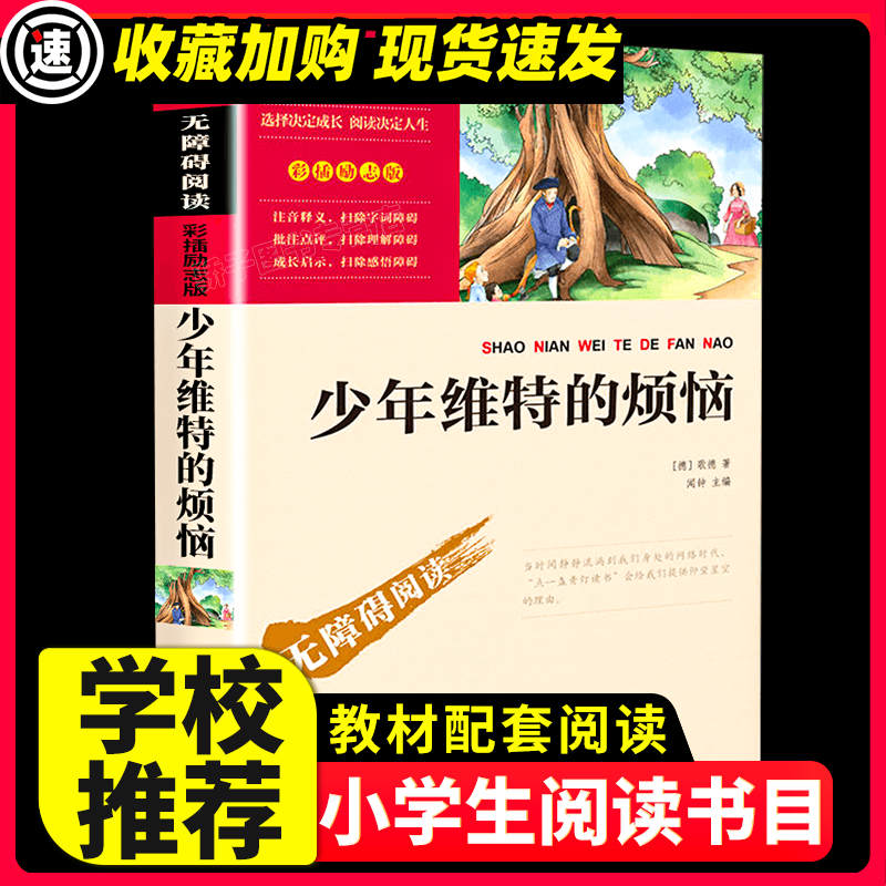 儒林外史 吴敬梓著 原著小学生二三四五六年级阅读课外书必书籍书目老师推荐新编语文教材阅读书智慧熊彩 【满2件9折】少年维特的烦恼
