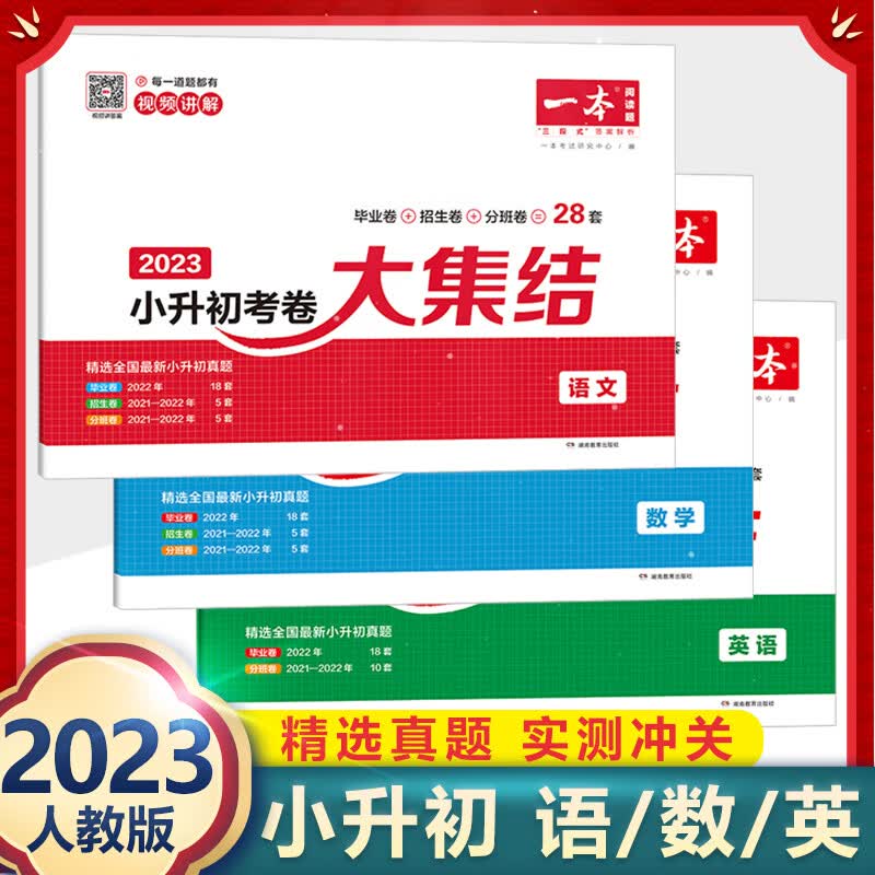 2023版 小升初小学语文毕业升学阅读训练100篇六年级小升初备用教材教辅小升初语文专项训练学习辅导资料小学 小升初考卷大集结（语+数+英） 小学升初中