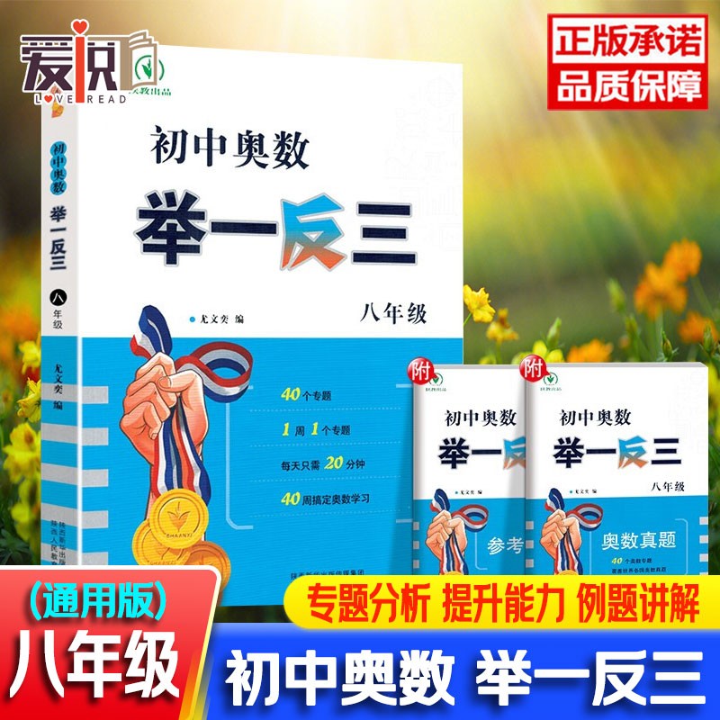 初中奥数举一反三 七八九年级 数精讲精练教辅教材辅导 初中奥数举一反三 八年级全年级通用（定价46）