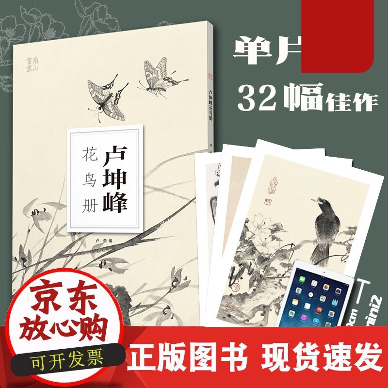 卢坤峰花鸟册南山册页丛书 南山书画历代名家册页鉴赏临摹画册