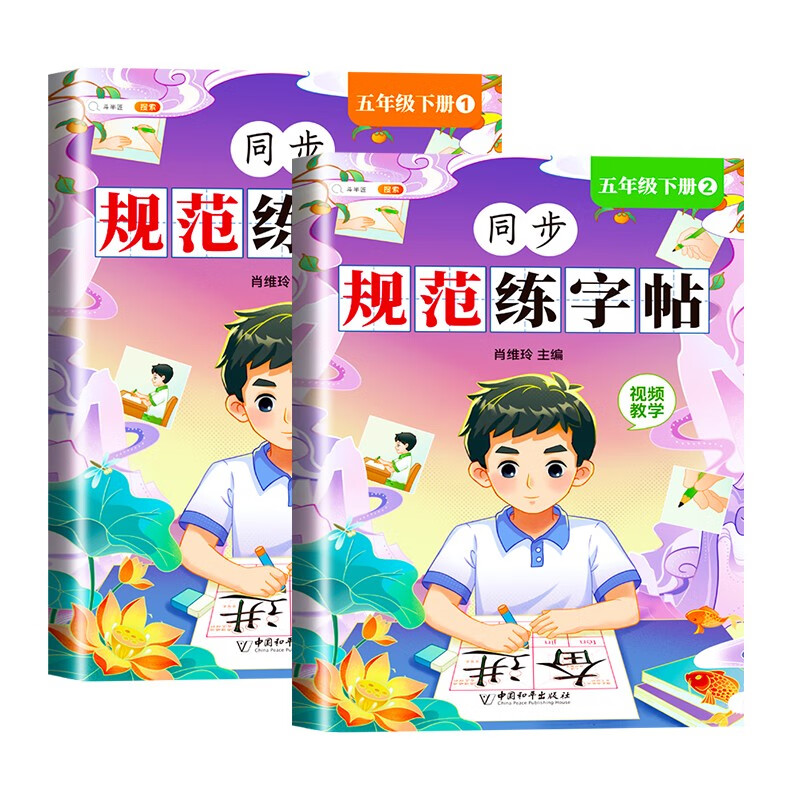 五年级下册练字帖小学生规范练字帖同步人教版语文教材课本生字练习偏旁结构组词造句铅笔临摹儿童描红练字帖（赠听写默写本）