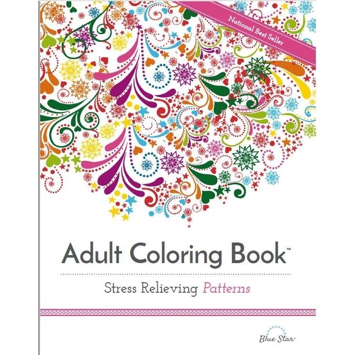 Adult Coloring Book Stress Relieving Patterns (blue Star Co