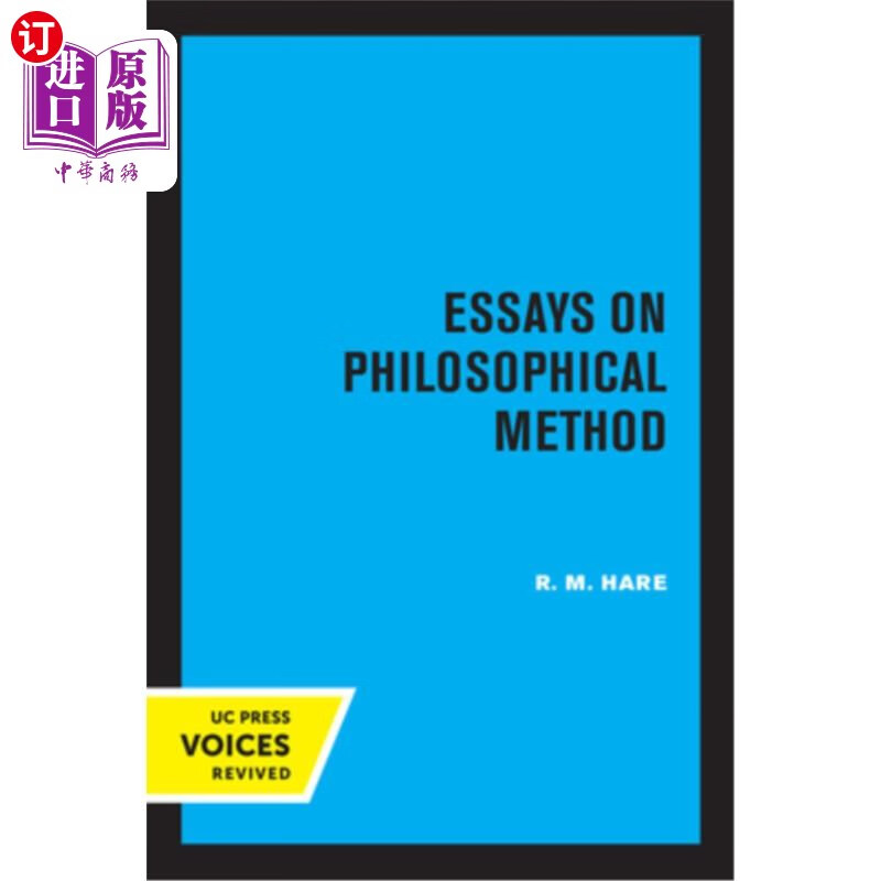 海外直订Essays on Philosophical Method 哲学方法论文集