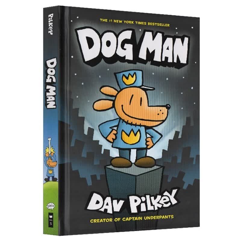 神探狗狗英文dog man英文原版神探狗狗漫画书全套1-10册dogman小学生课外阅读章节漫画趣味幽默故事书儿童图画内裤超人队长绘本 神探狗狗1：Dog Man