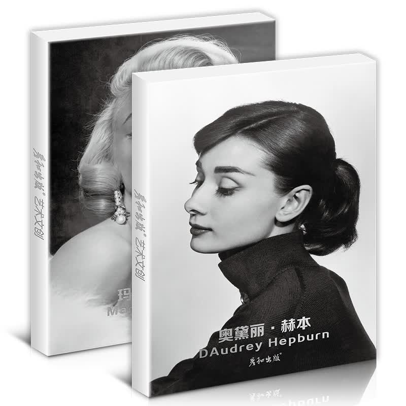赫本和玛丽莲梦露临摹卡艺术明信片画作文创留言卡油画卡风景作品25张
