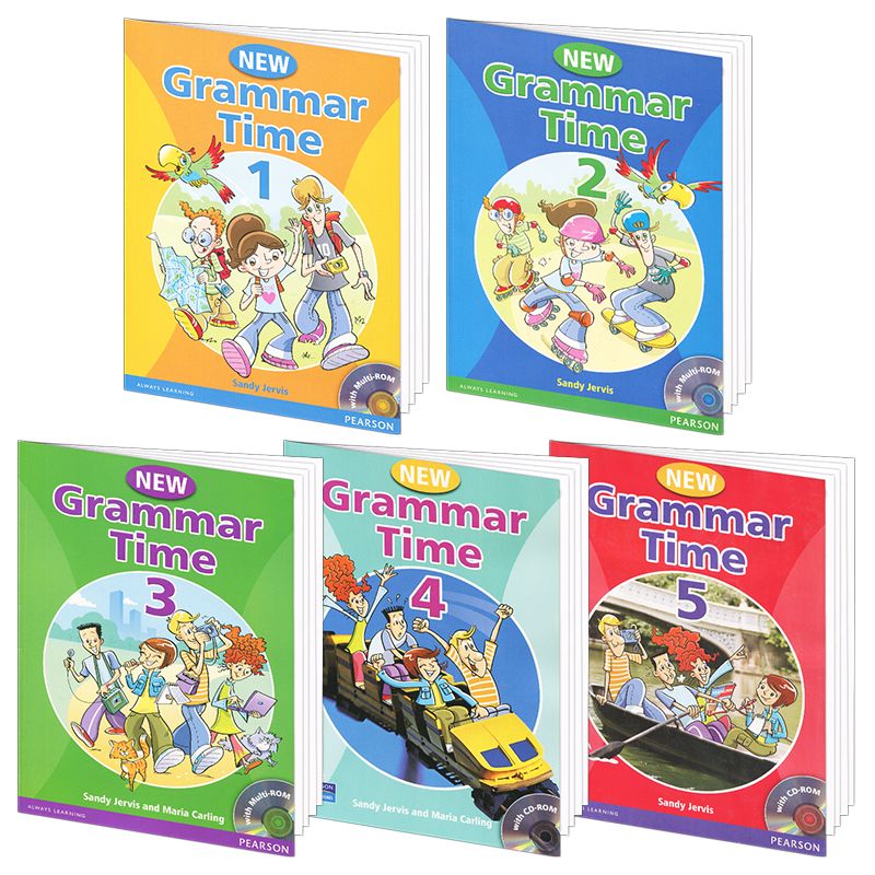 美国朗文培生NewGrammarTime1-5级剑桥KETPET语法书 全套1-5册