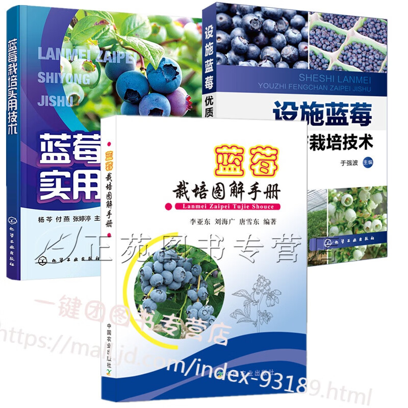 蓝莓种植书籍大全3册 蓝莓栽培实用技术+蓝莓栽培图解手册+设施蓝莓优质丰产栽培技术 蓝莓栽培种植与管