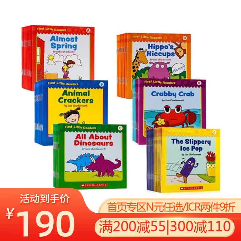 学乐小读者 132册 First Little Readers ABCDEFGH 英文原版 Scholastic儿童英语认知启蒙 .