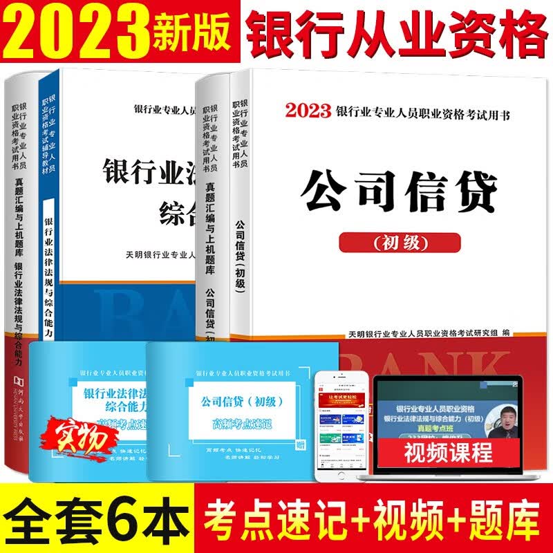 2023从业资格证用书+历年真题试卷及上机题库 公司信贷+法规与能力试卷套