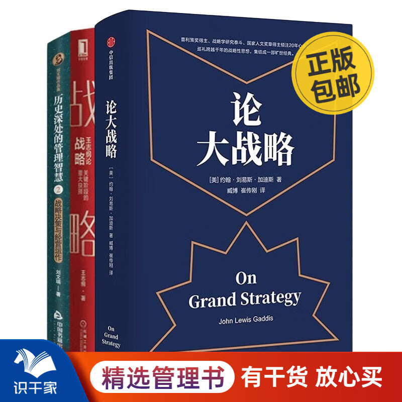 每个人都需要的大战略思维3册：论大战略+王志纲论战略:关键阶段的重大抉择+历史深处的管理智慧2：战略决策与经营运作/企业经营管理书籍团购送人礼物
