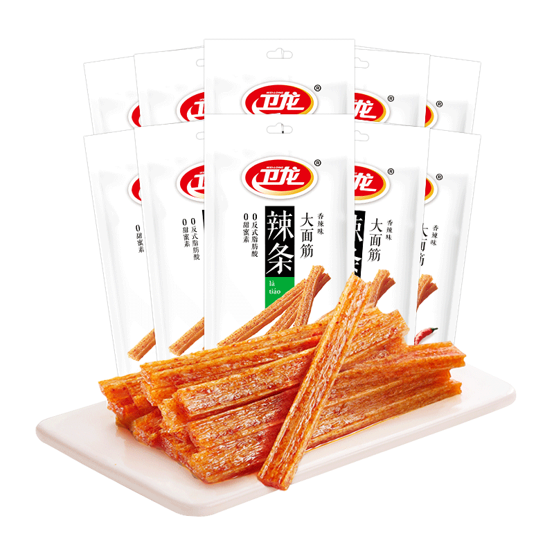 卫龙 经典大面筋辣条 65g*10包 ，15.9元（需领券）—— 慢慢买比价网