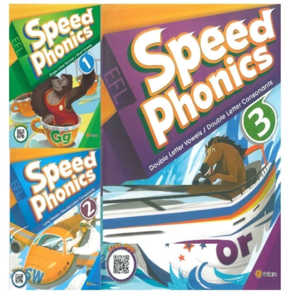 speed phonics 1-3 学生用书练习册送音频 少儿英语 1级别课本+练习册