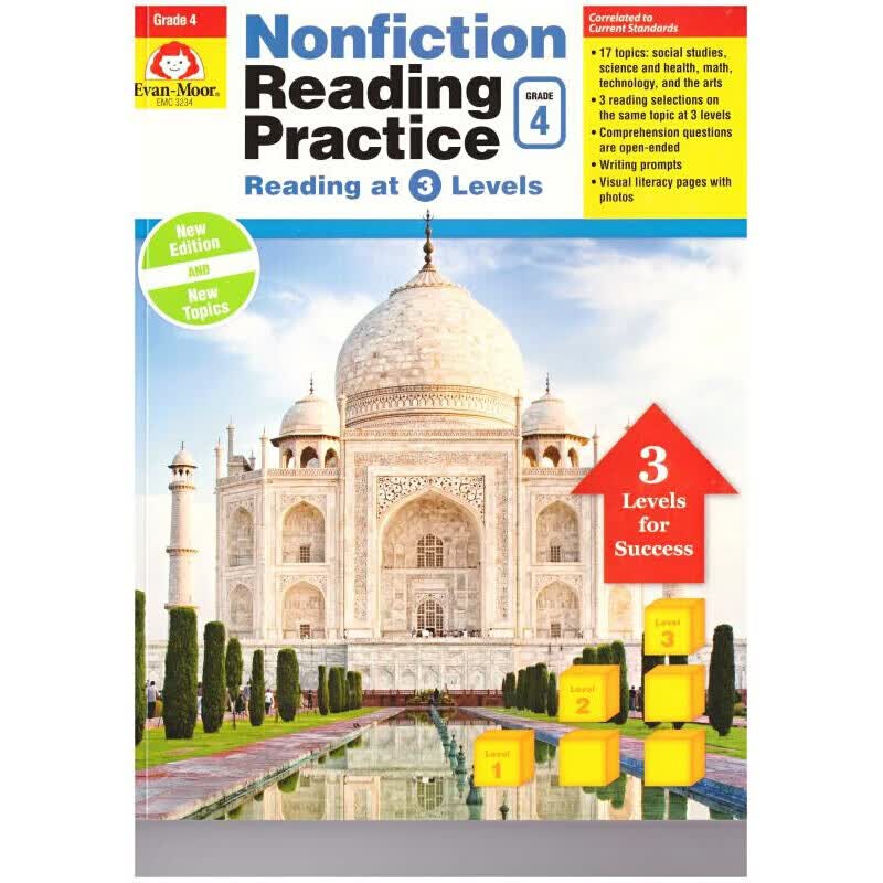预售 Nonfiction Reading Practice 非虚构阅读强化练习册Grade4