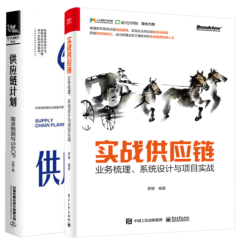 2册 实战供应链:业务梳理 系统设计与项目实战+供应链计划 需求预测与S&OP 供应链系统ERP 与 SCM 物流信息流资金流管理技术书籍